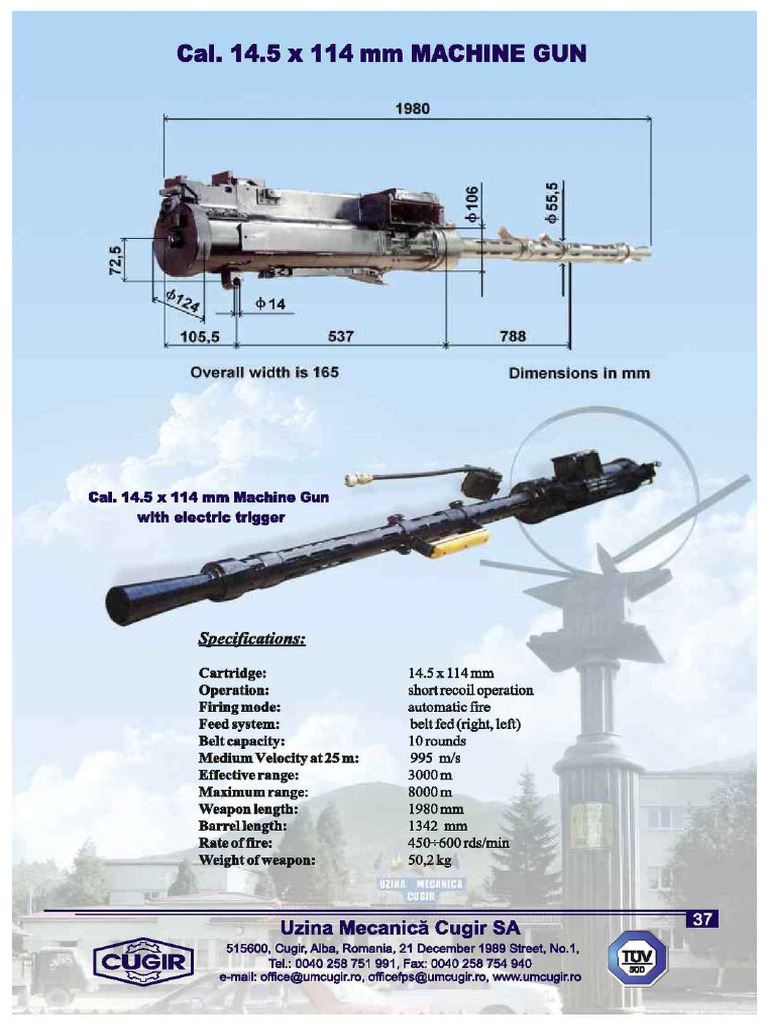Cal 14.5 X 114mm Machine Gun | PDF