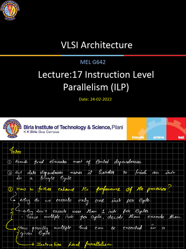 Lecture 17 Mips Instruction Level Parallelism Pdf Parallel Computing Central