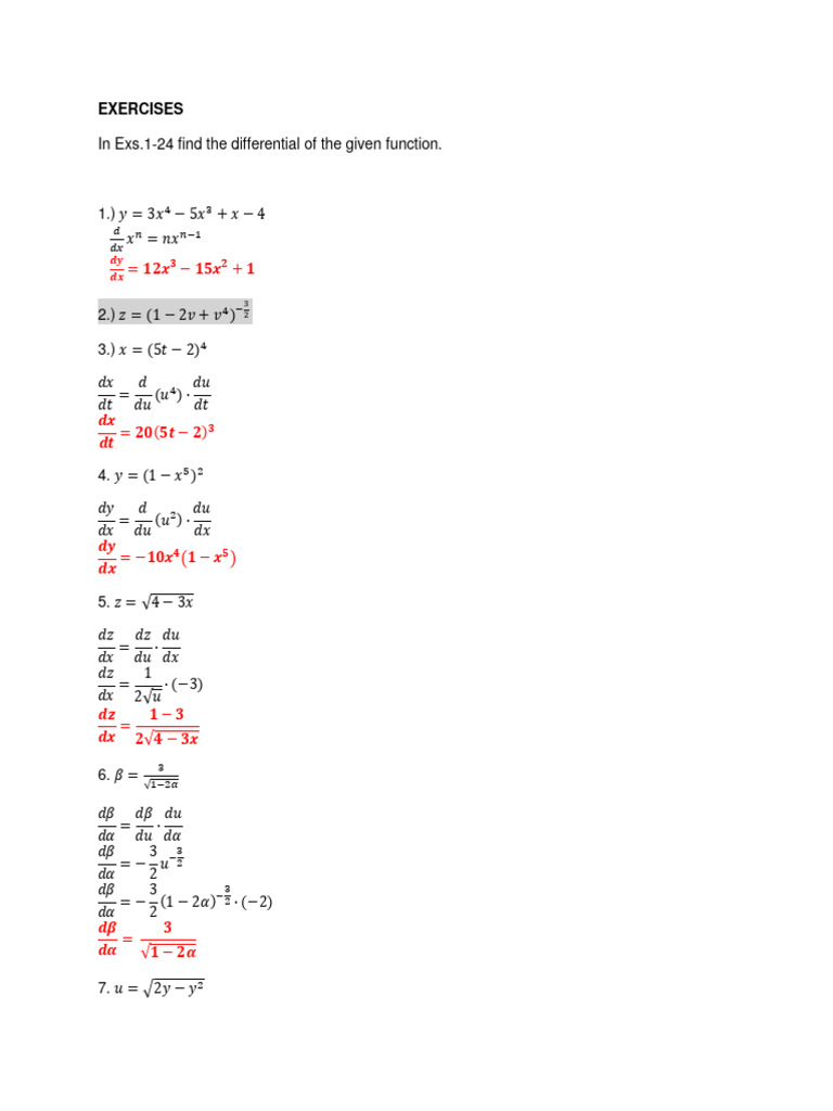 MATH 11L EXERCISES Pg. 90 93 | PDF | Area | Sphere