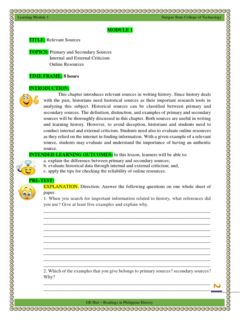 Module 1 Relevant Sources | PDF | Primary Sources | Human Communication