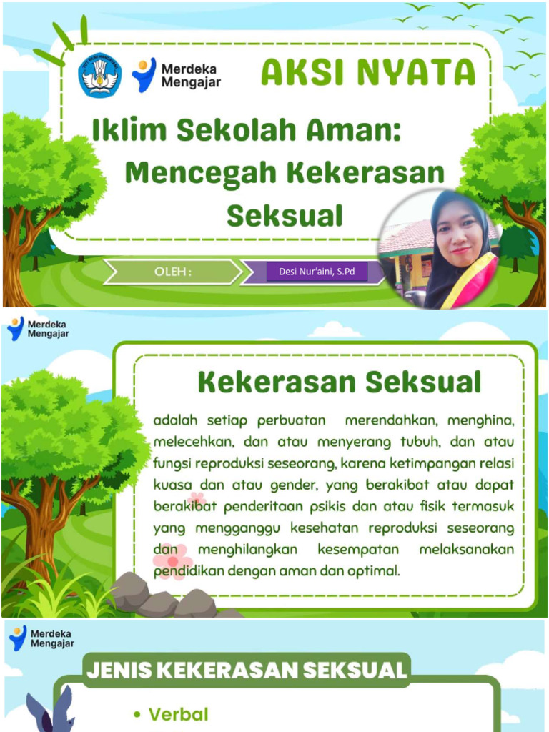 Aksi Nyata Iklim Sekolah Aman Mencegah Kekerasan Seksual | PDF