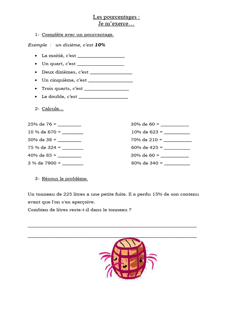 Exercices pratiques sur les pourcentages | PDF