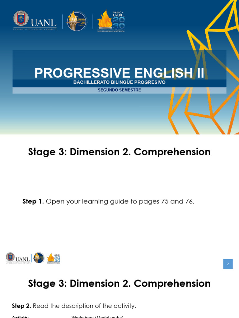 Progressive English II Activity UANL | PDF | Linguistics