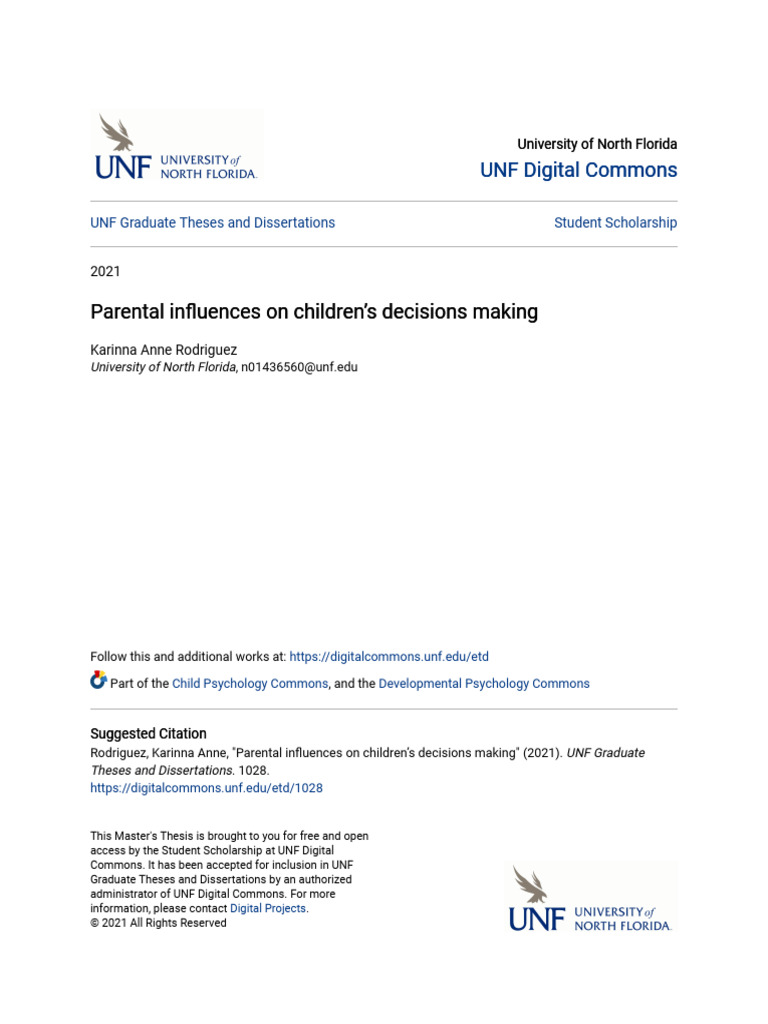 Parental Influences On Children - S Decisions Making | PDF | Decision ...