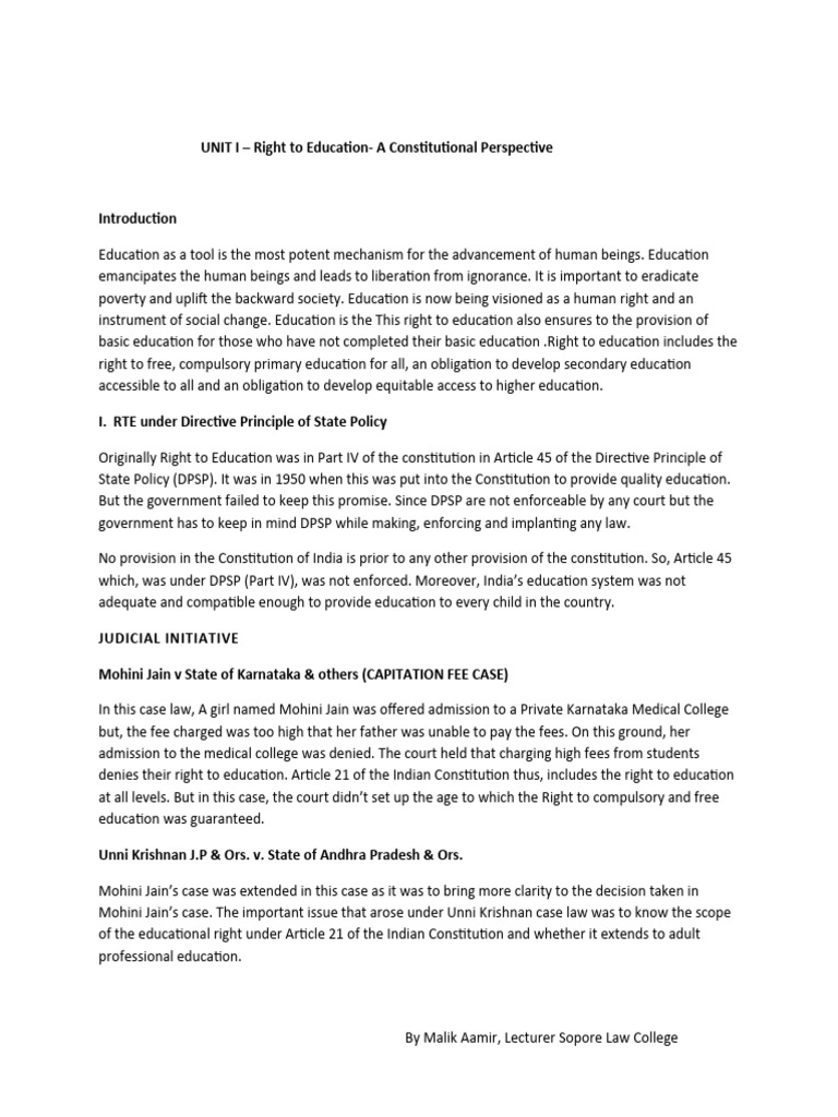 Education Law by Malik Aamir SLC 2023 | PDF | Academic Freedom | Advocate