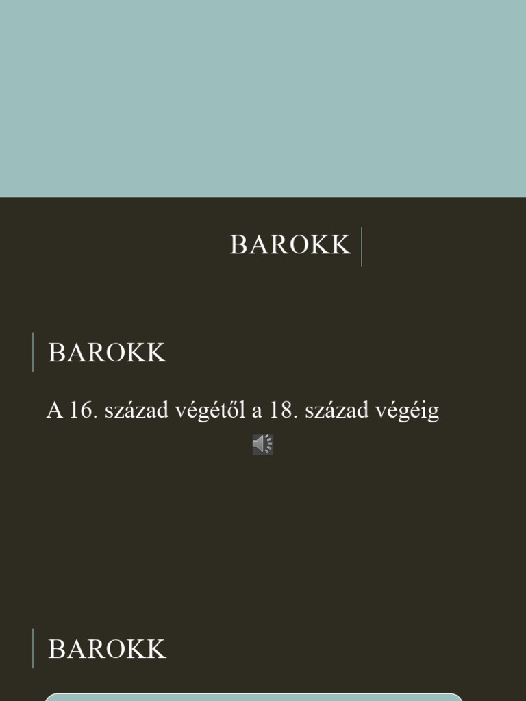 Barokk | PDF