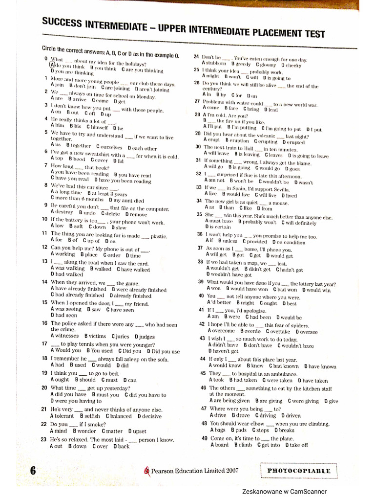 Inter Upper Page 1 Test Pdf