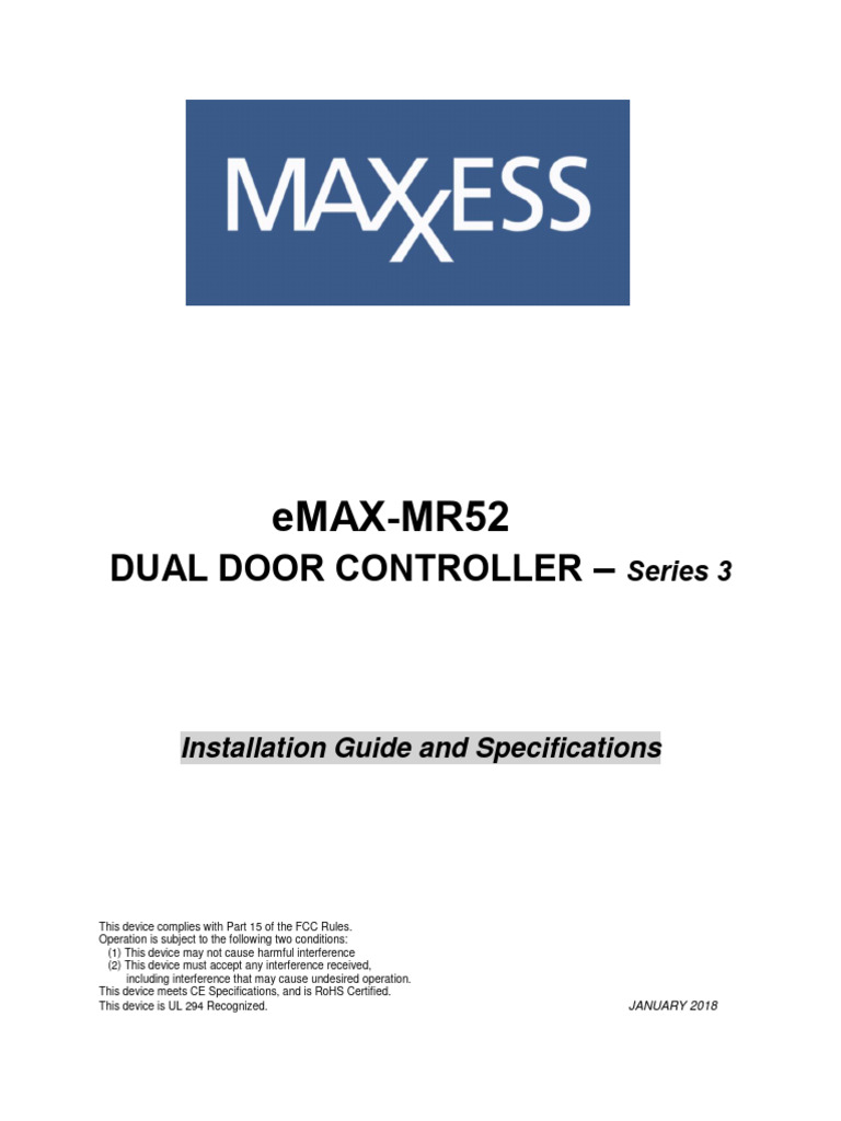 eMAX-MR52 Series3 Manual - Jan18 | PDF | Switch | Relay