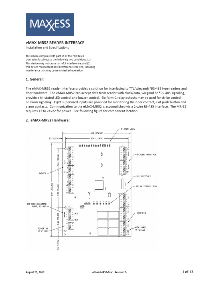 eMAX MR52 Man B | PDF | Relay | Electronics