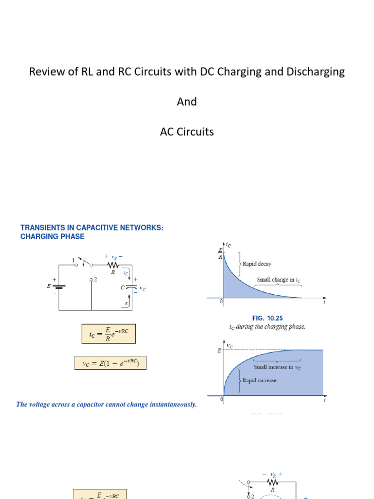 RL, RC, and AC Circuit Analysis Guide | PDF