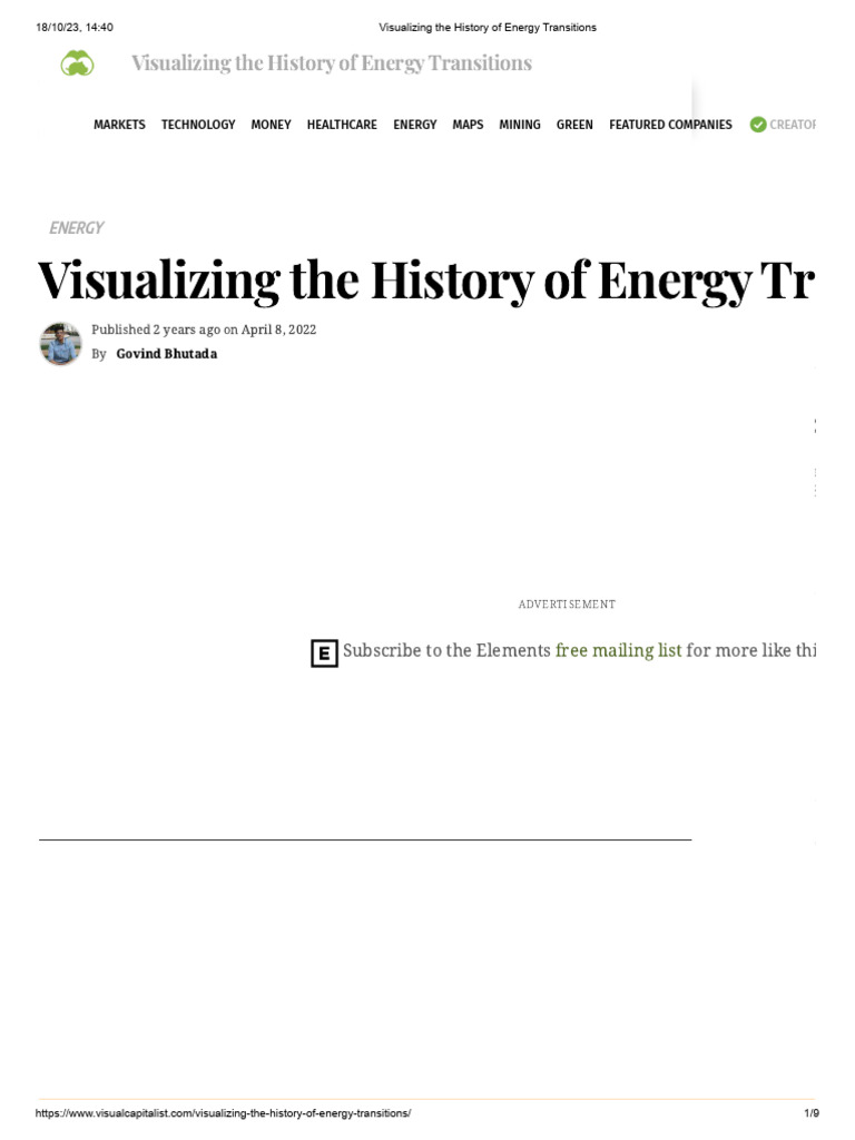 Visualizing The History of Energy Transitions | PDF | Science & Mathematics