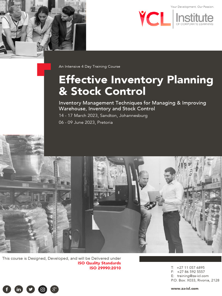 Effective Inventory Planning Stock Control | PDF | Inventory | Business