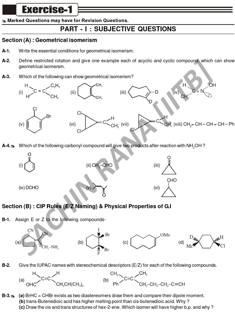 Mixed DPP 8 - 20 (Isomerism) | PDF | Conformational Isomerism | Isomer