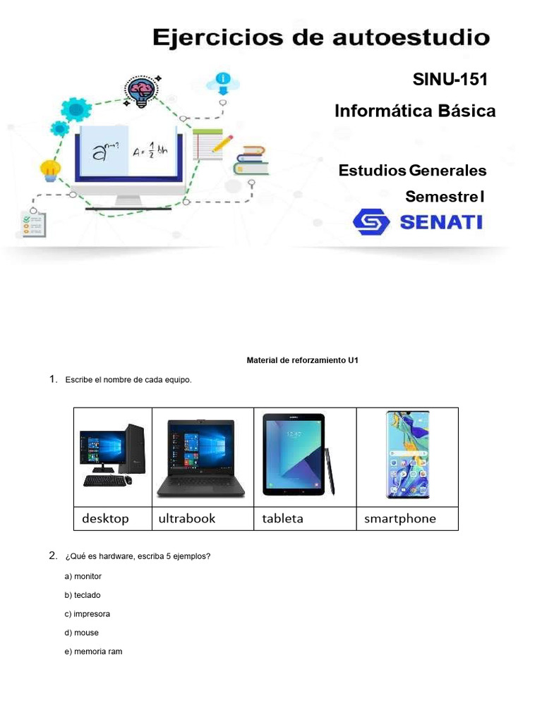 SINU-151 Unidad01 Material Reforzamiento | PDF
