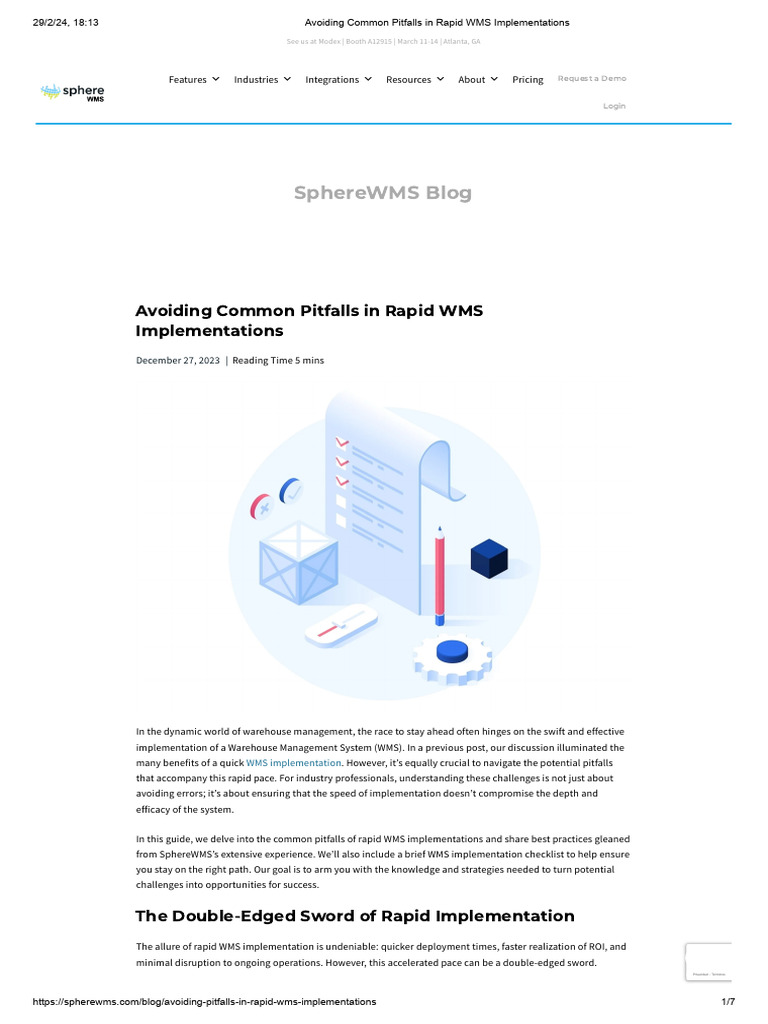 Rapid WMS Implementation Pitfalls Guide | PDF | Audit | Warehouse