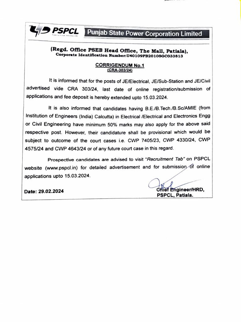 Corrigendum No 1 | PDF | Technology & Engineering