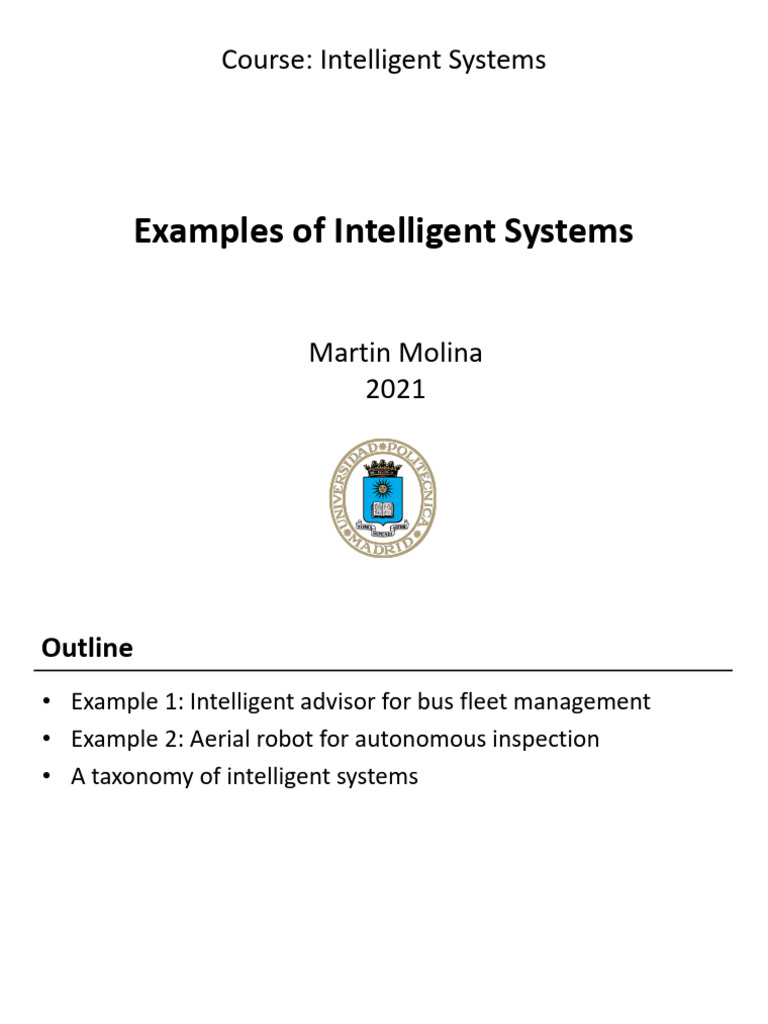 1.2. Examples of Intelligent Systems | PDF | Computer Vision ...