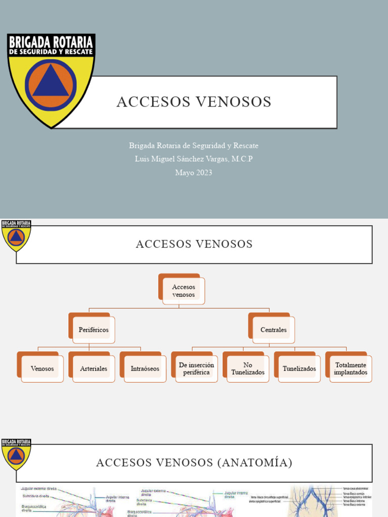 Taller de Accesos Venosos | PDF | Medicina | Especialidades Medicas