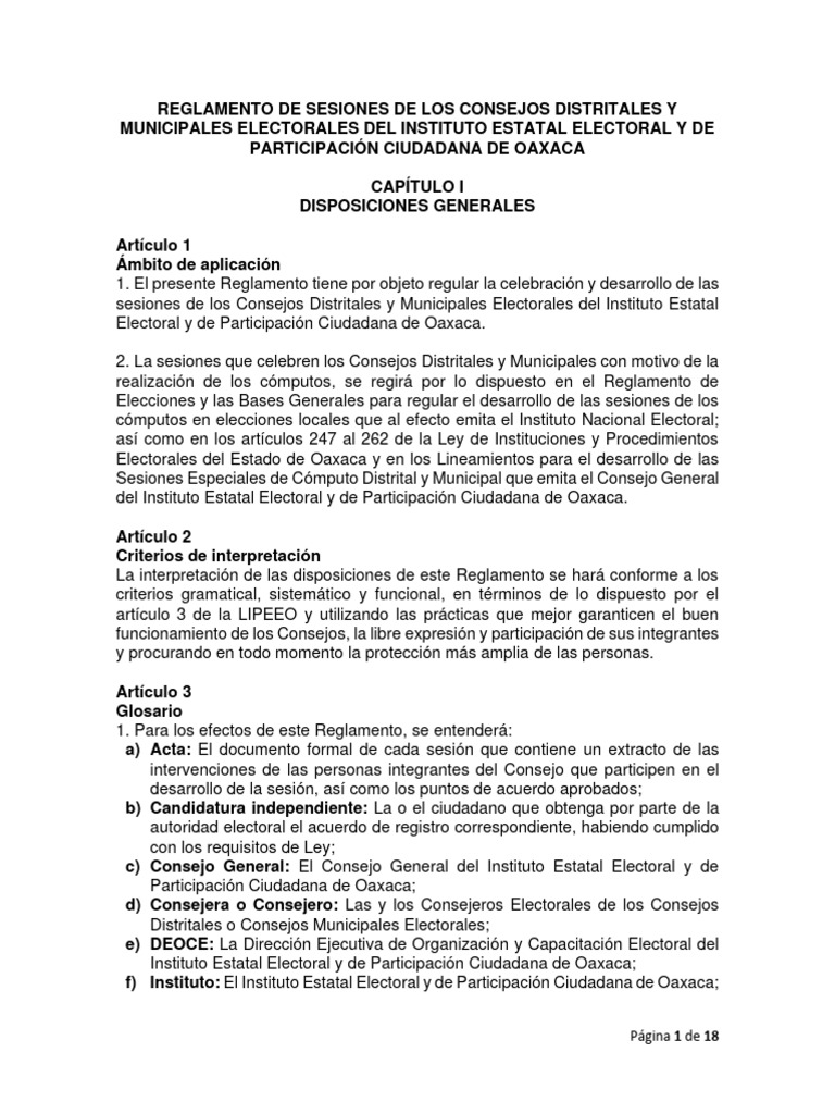 Anexo - Reglamento de Sesiones Cdym | PDF