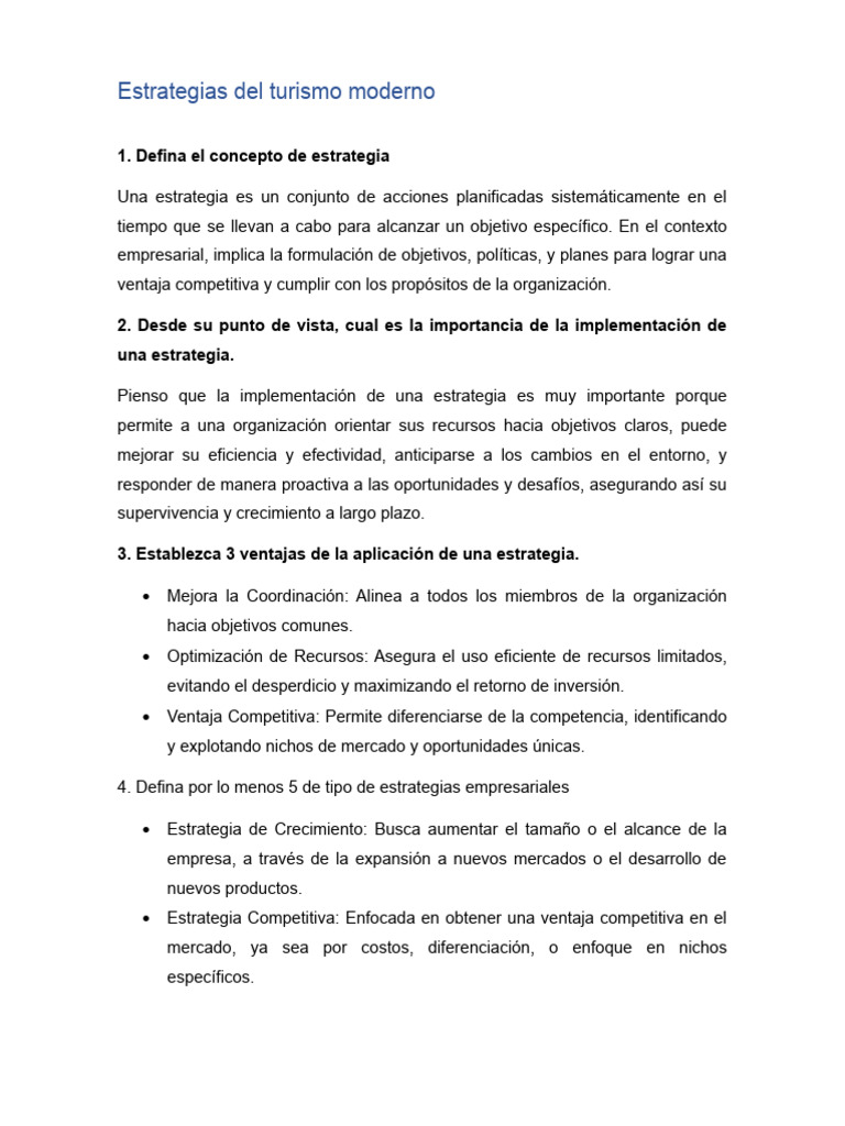 Estrategias Del Turismo Moderno | PDF | Mercado (economía) | Turismo
