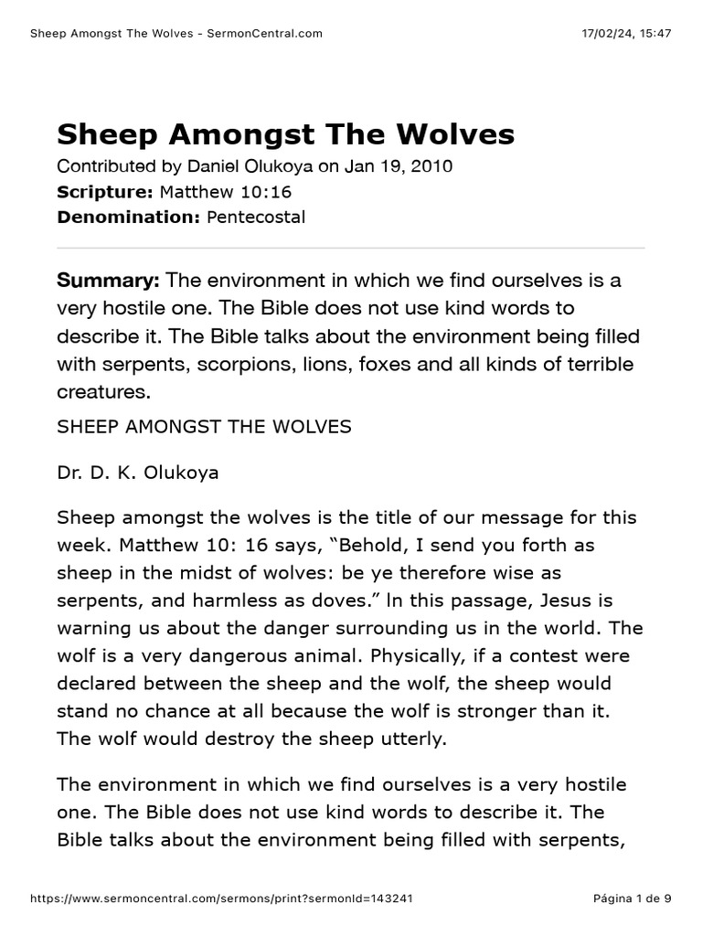Sheep Amongst The Wolves | PDF