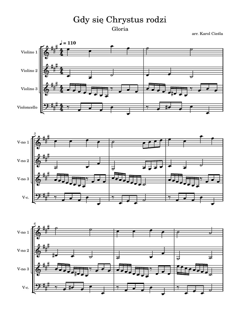 Gdy się Chrystus rodzi - Gloria Arr. | PDF