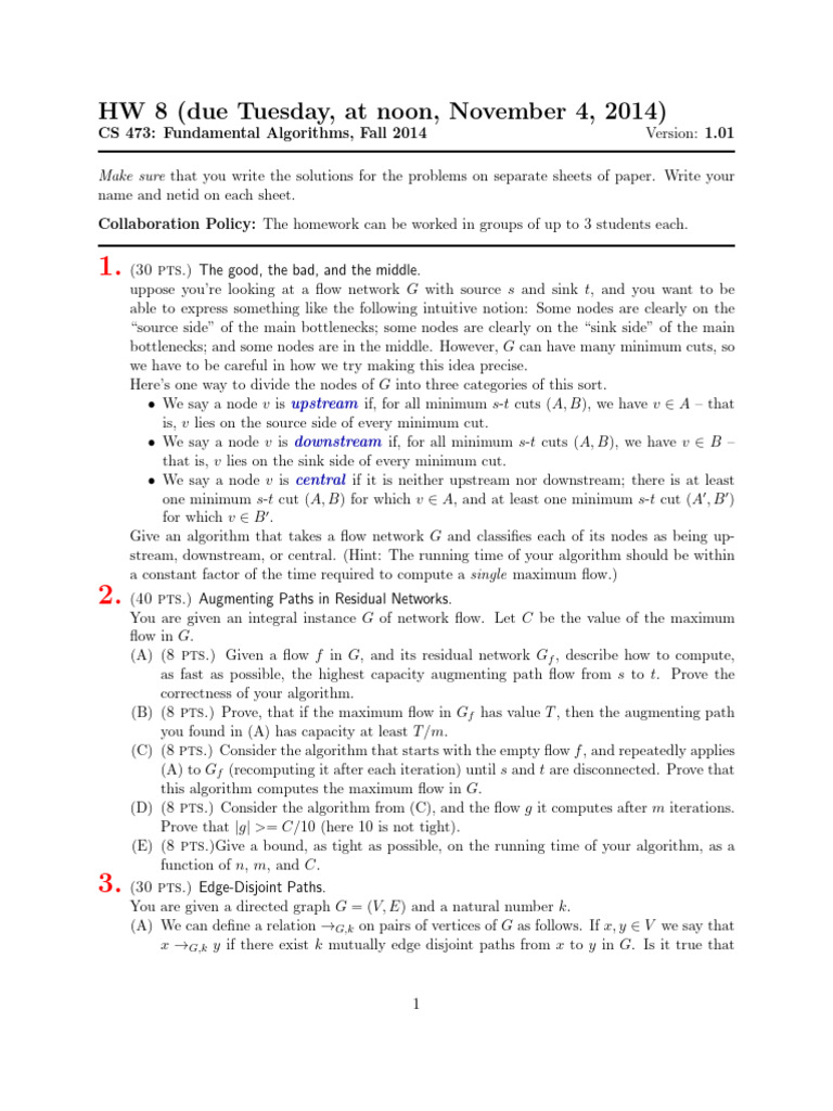HW 08 | PDF | Computational Complexity Theory | Applied Mathematics