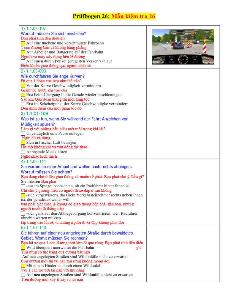 Prưfbogen 026 | PDF