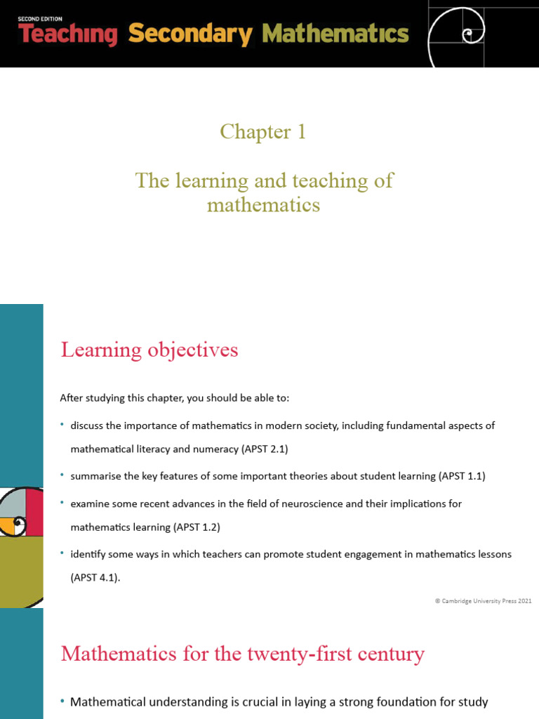 01 Chapter1 | PDF | Teaching Mathematics | Cognitive Science
