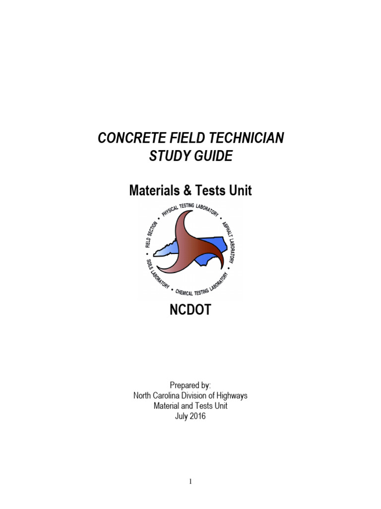 Concrete Field Technician Study Guide | PDF | Concrete | Fly Ash