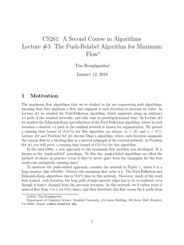 Roughgarden Notes | PDF