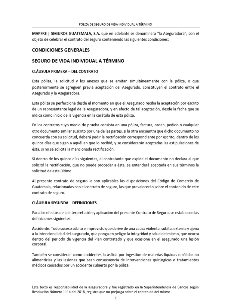 Seguro de Vida a Término: Condiciones | PDF | Póliza de seguros | Arbitraje