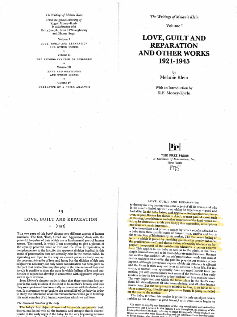 Klein Love Guilt | PDF