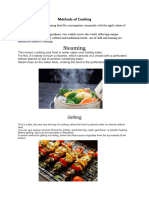 Cooking Methods Worksheet Guide | PDF | Cooking | Roasting