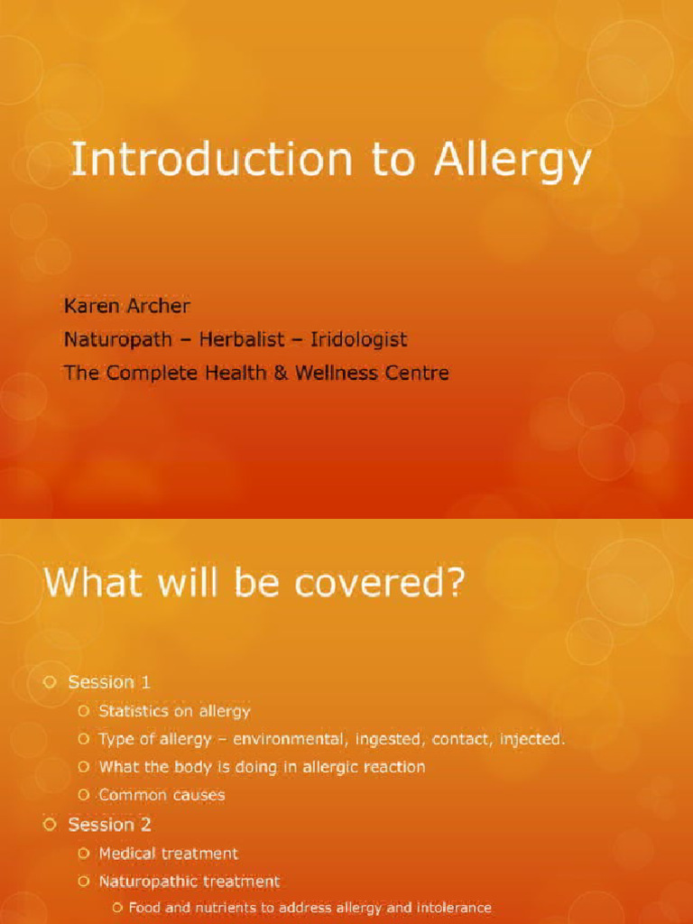Introduction To Allergy | PDF