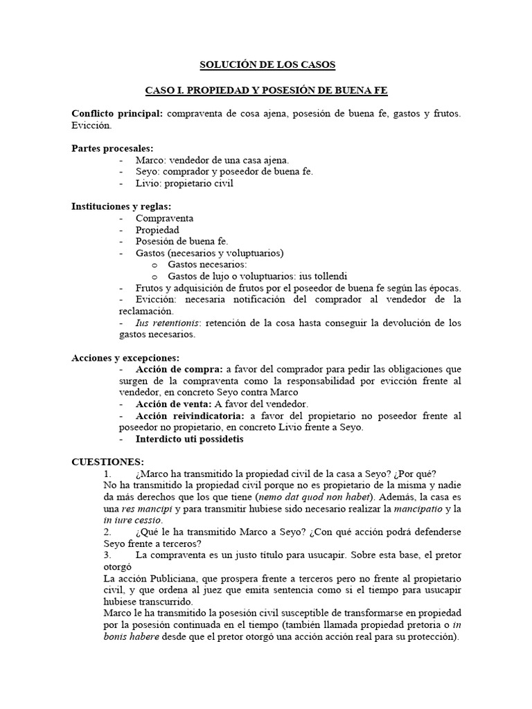 Soluciã N de Casos Prã Cticos | PDF | Propiedad | Caza