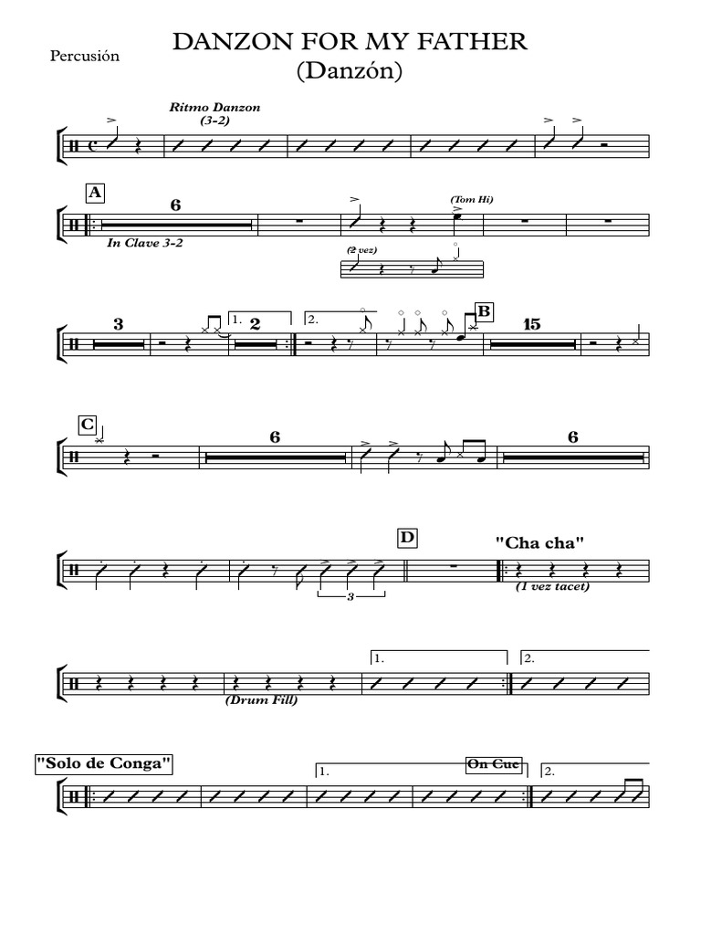Danzon - Percusión | PDF