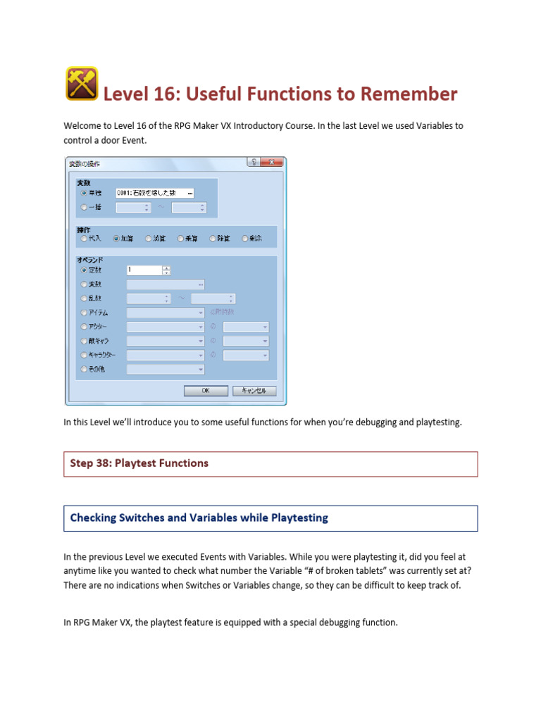 RPGVX Tutorial Level 16 | PDF | Software Engineering | Software