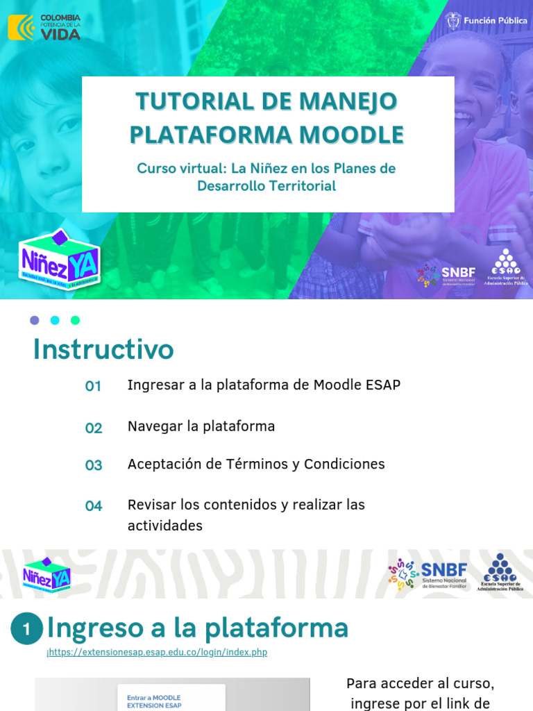 Guía Moodle: Curso Niñez Territorial | PDF | Moodle | Informática