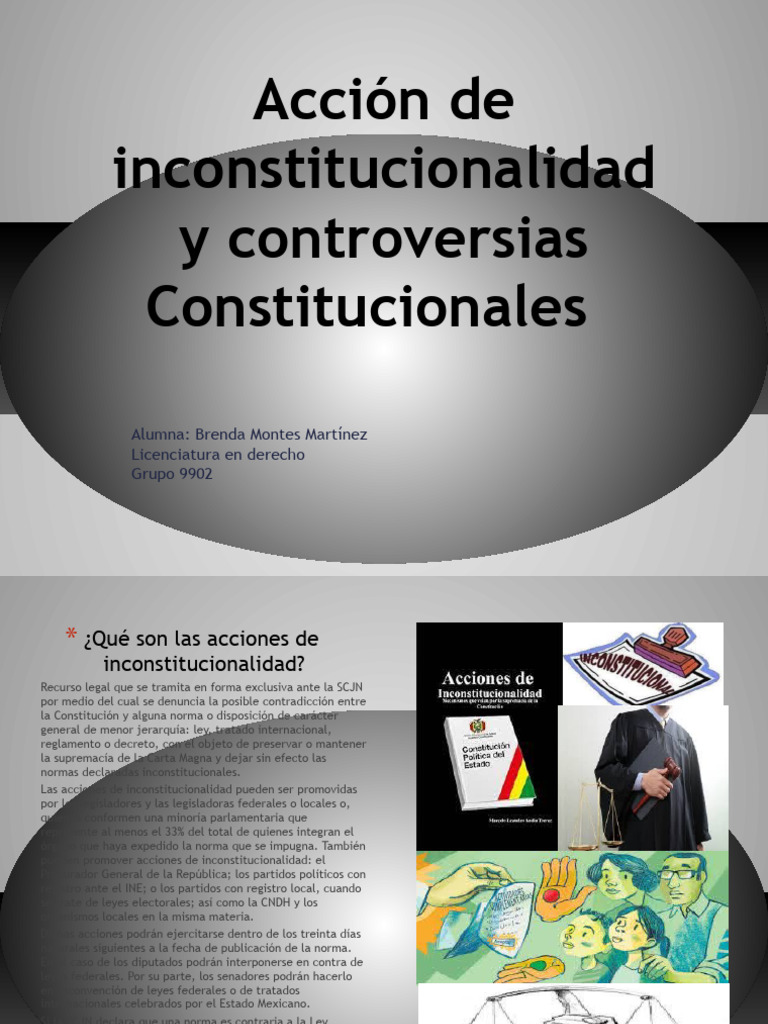 Acción de Inconstitucionalidad y Controversias Constitucionales | PDF ...