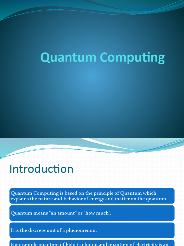 Quantum Computing | PDF Quantum Computing | PDF