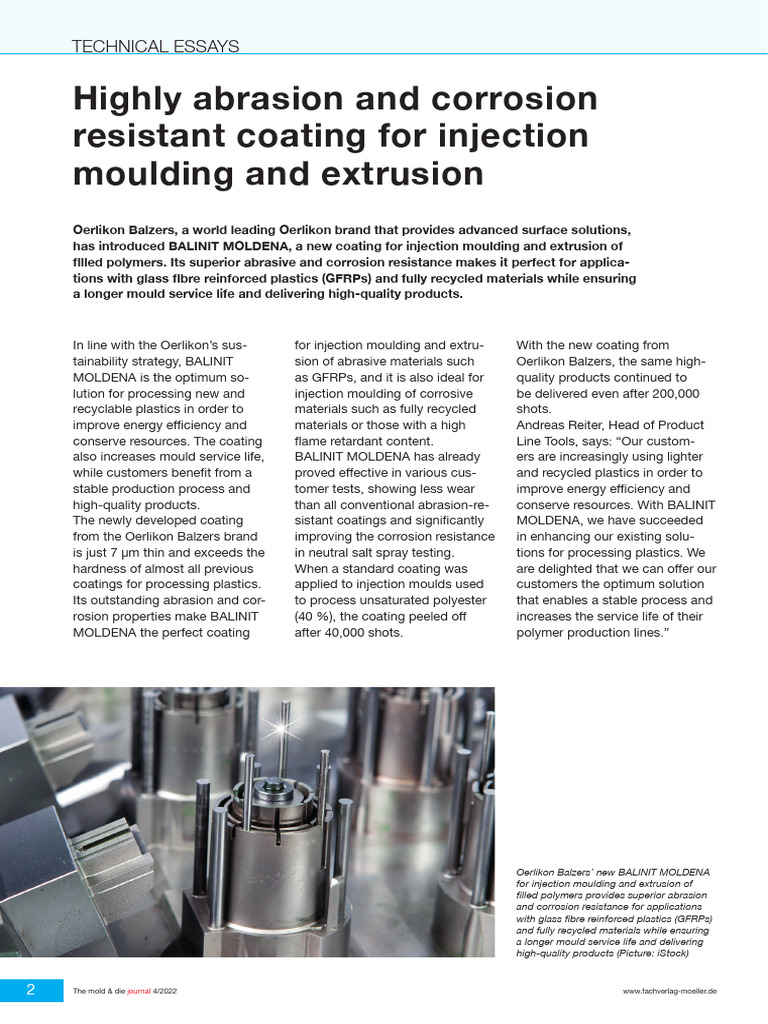 The Mold and Die Journal-Highly Abrasion and Corrosion Resistant ...