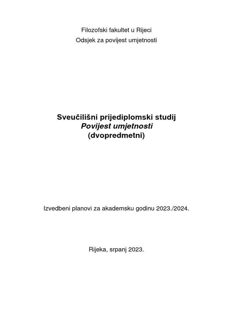 PU Izvedbeni Prijedipl 2023 2024 | PDF