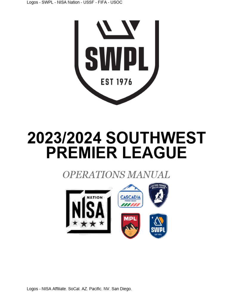 SWPL Operations Manual 2022-23 | PDF | Sports | Association Football