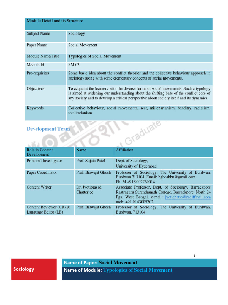 TEXT MODULE 2pdf | PDF | Sociology | Social Movements