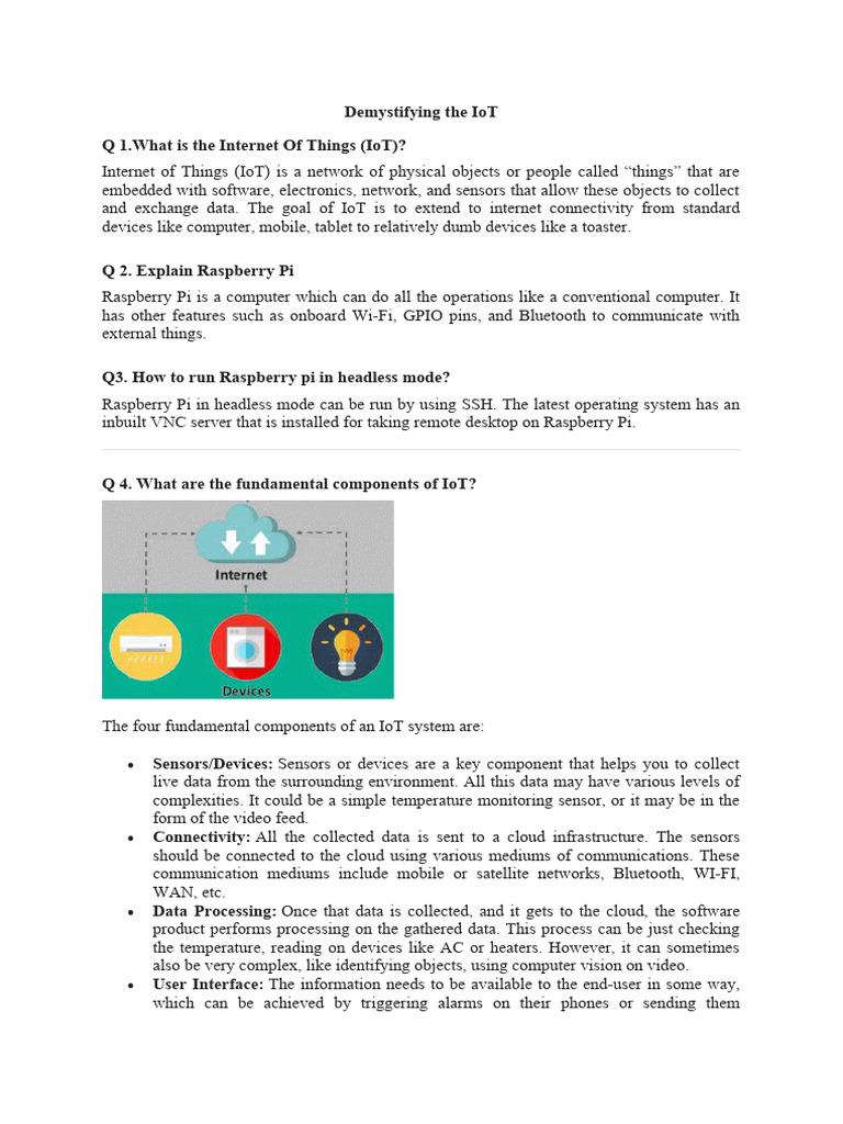1.2 IOT Demystifying | PDF | Internet Of Things | Raspberry Pi