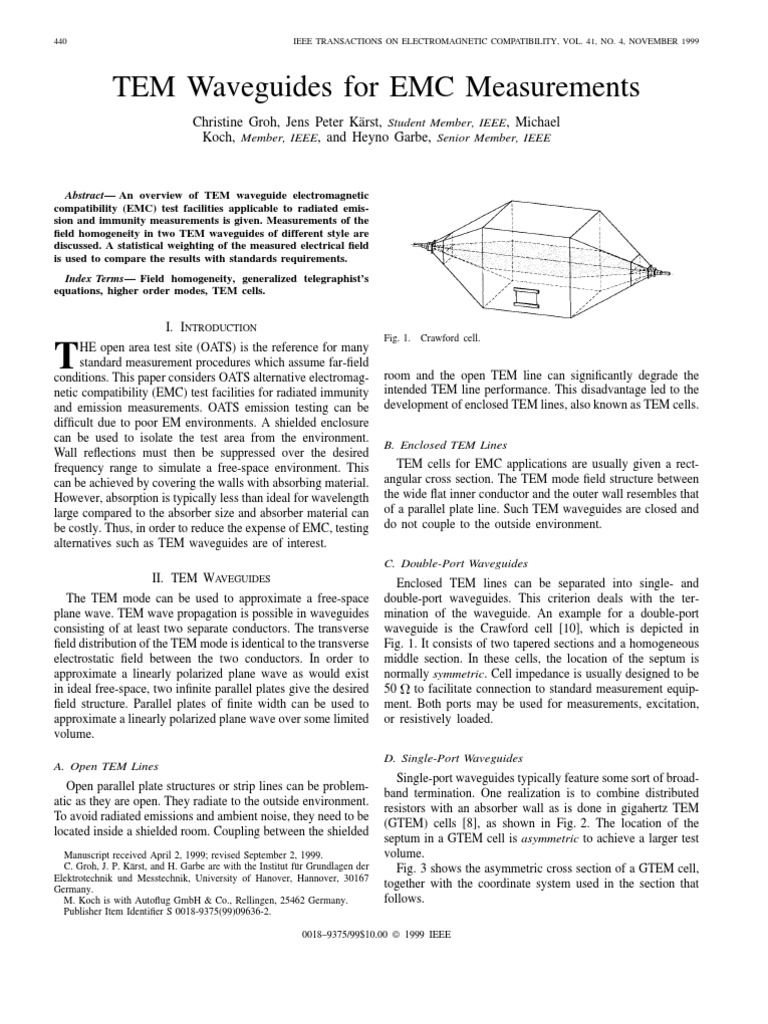TEM Wave Guides For EMC Measurements | PDF | Waveguide | Normal Mode