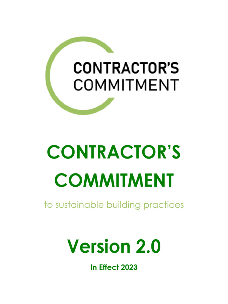 Contractors Commitment V 2 | Download Free PDF | Natural Environment