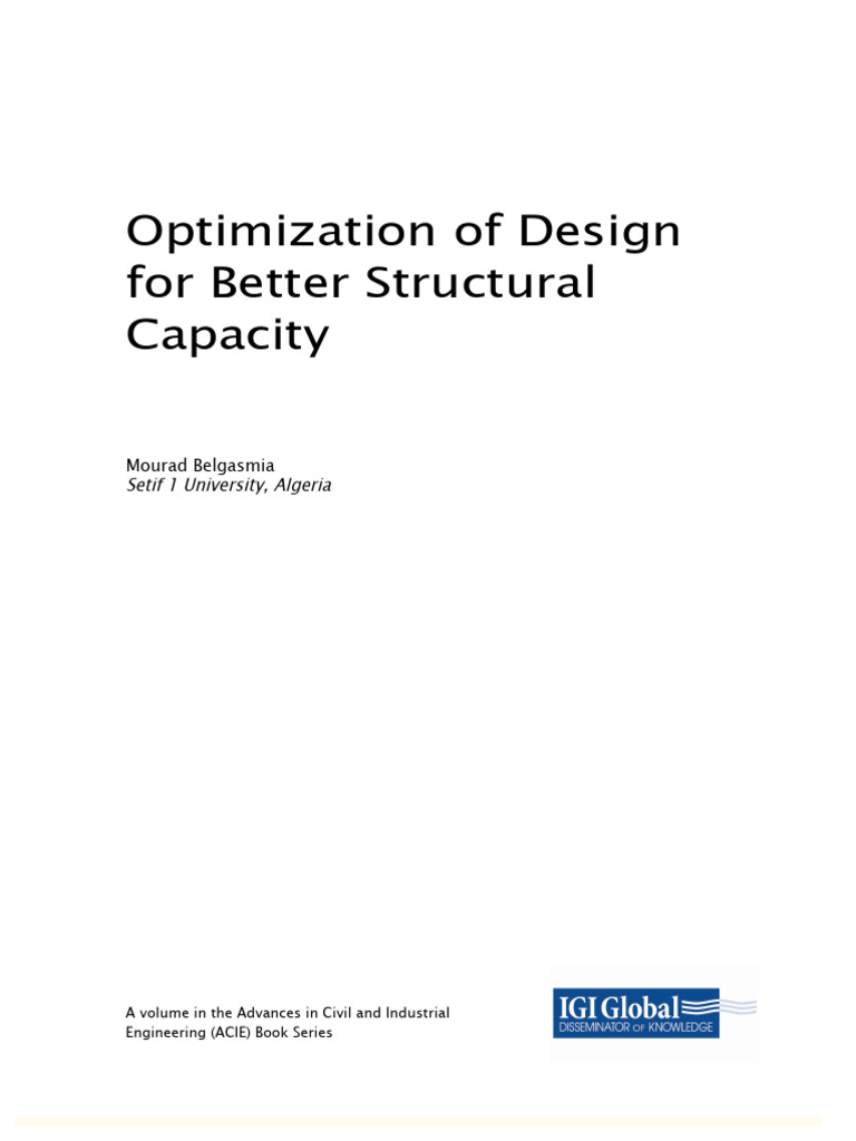 Mourad Belgasmia - Optimization of Design For Better Structural Capacity | Download Free PDF ...