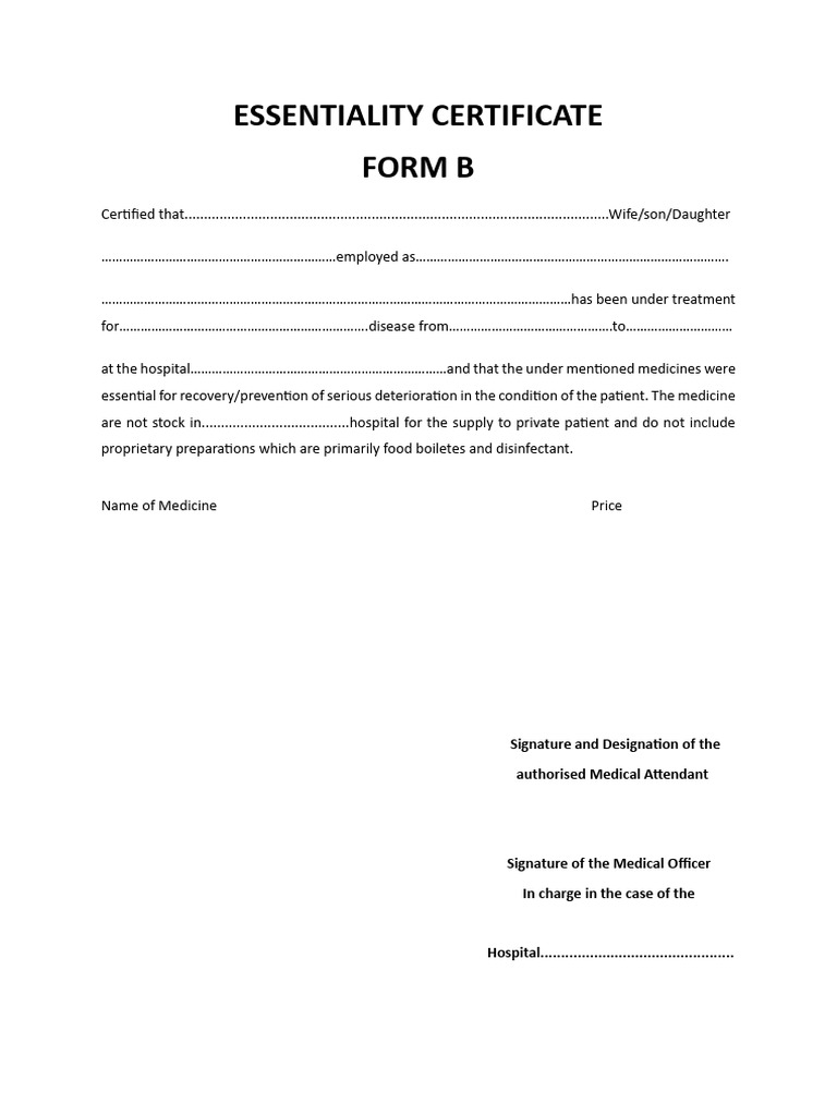 Form B | PDF | Medicine | Clinical Medicine